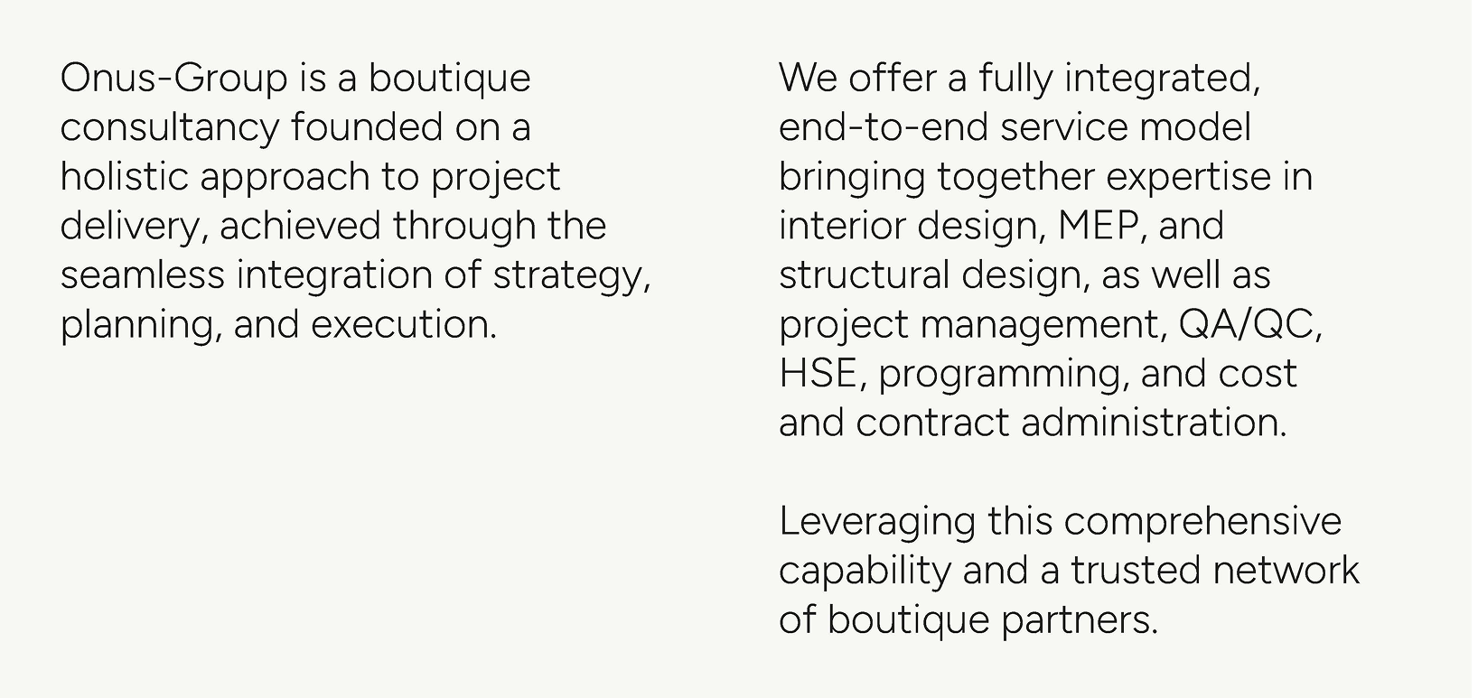 Onus Group | Construction & Interior Design